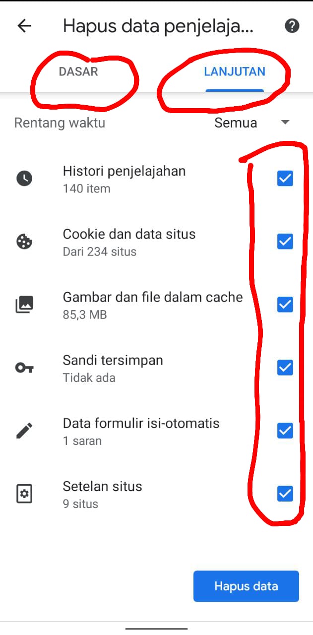 Cara Menghapus Riwayat Pencarian di Google Chrome HP Android dan Laptop - satutitiknol.com