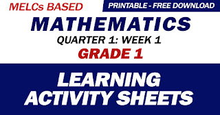 MELCs BASED - Learning Activity Sheets in MATH 1 (Quarter 1: Week 1 ...