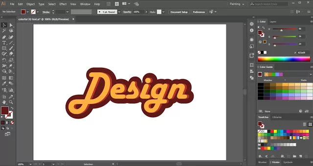 Text Effect in Adobe Illustrator - Adobe Tutorial