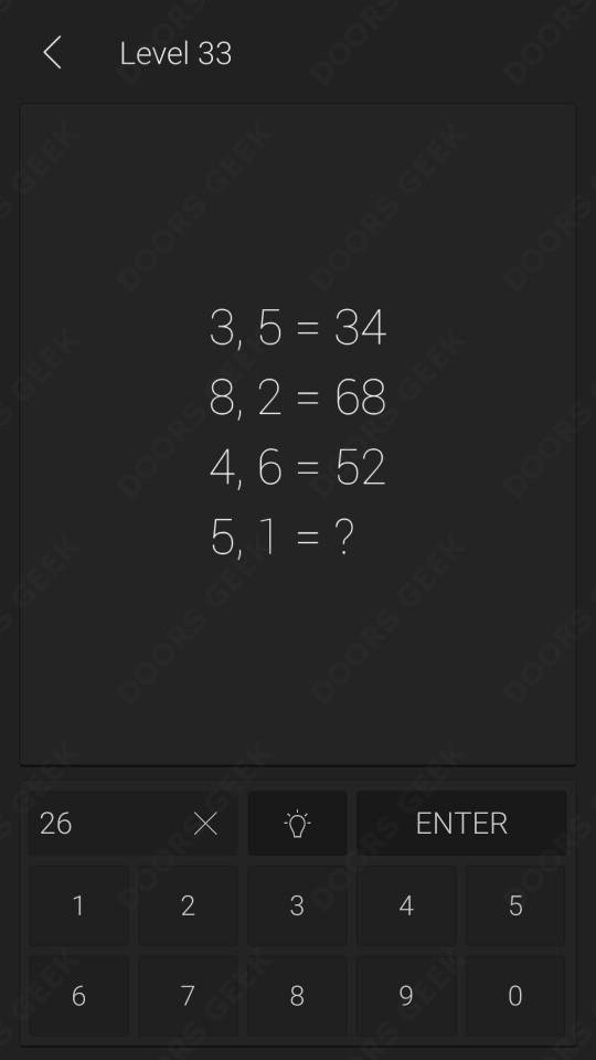 Math Level 33 Solution ~ Doors Geek