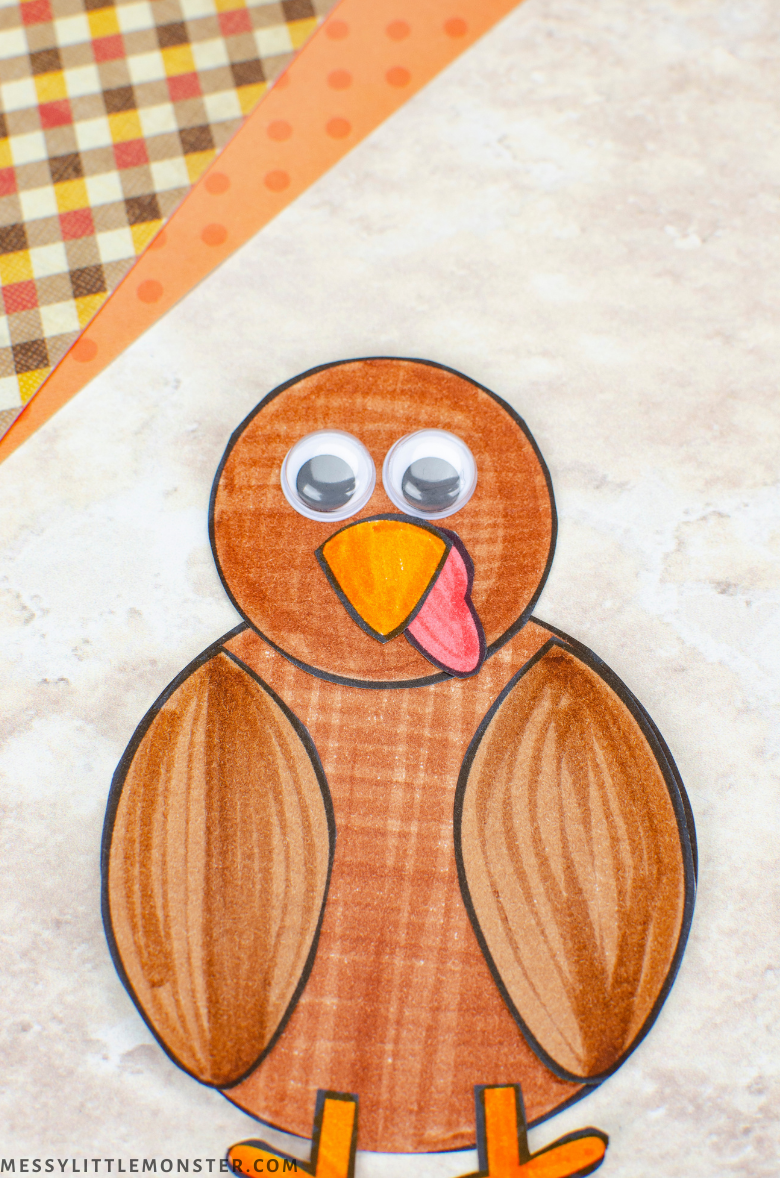 Turkey Craft Template - Mix and Match Thanksgiving craft - Messy Little ...