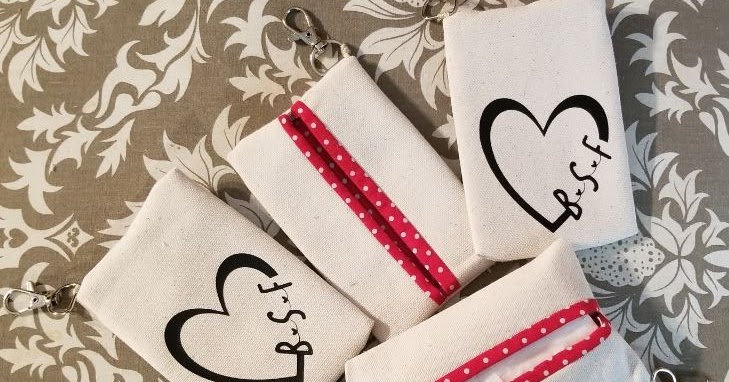 Fields Of Heather: Travel Tissue Cover Keychains - Decorated With HTV