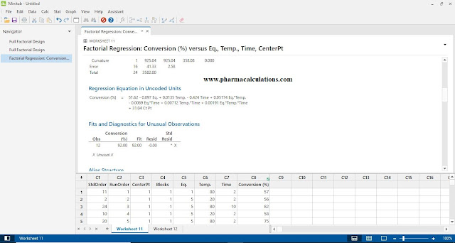 Design Of Experiments (DOE) in Minitab - Pharma Engineering