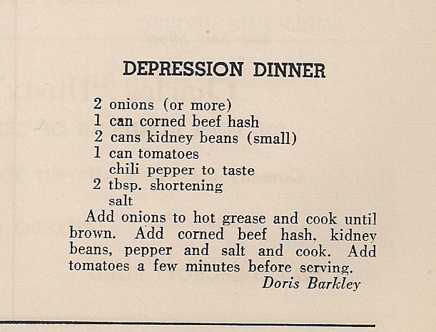 Food Friday: Depression Dinner