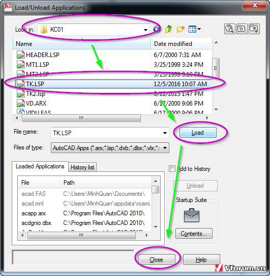 Nhật ký IT: autocad tự load file lisp vào