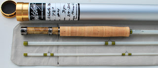 Handcrafted graphite and fiberglass fly rods: Kabuto white