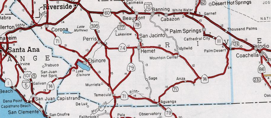 California State Route 74; the Pines to Palms Highway