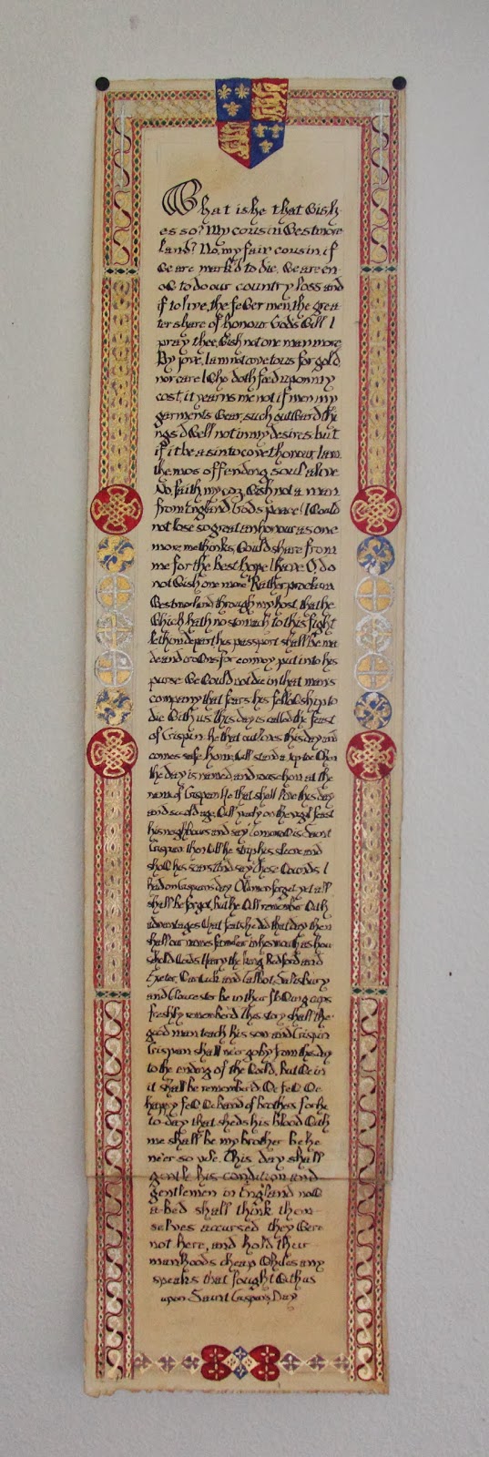 Opus Blog: The Process: Shakespeare Scroll