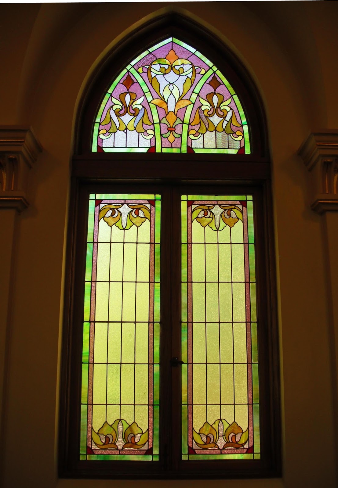 Historic LDS Architecture: Capitol Hill Ward: Stained Glass Details