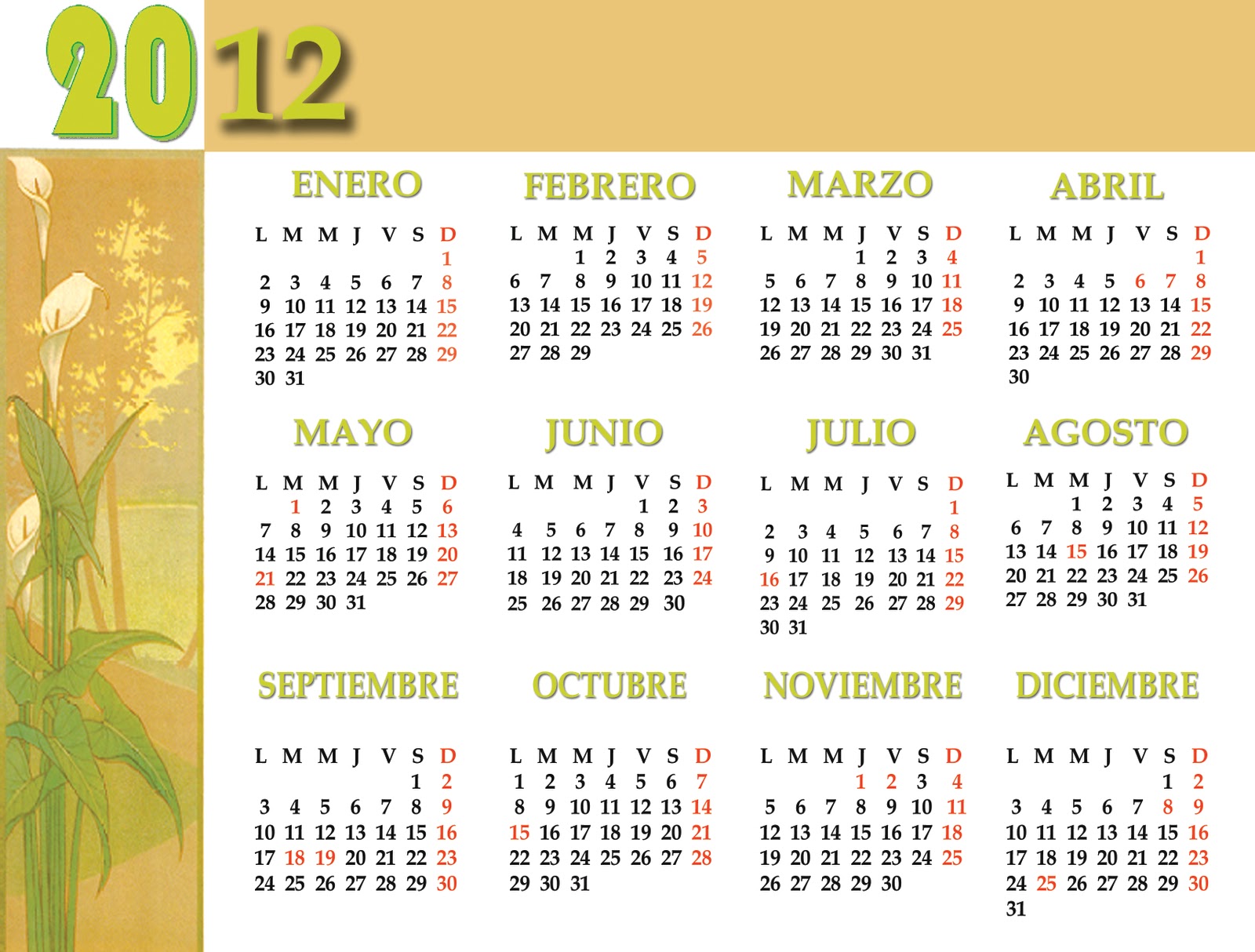 EL EMPORIO DEL ARTE: CALENDARIOS 2012... ¡ELIGE EL TUYO!