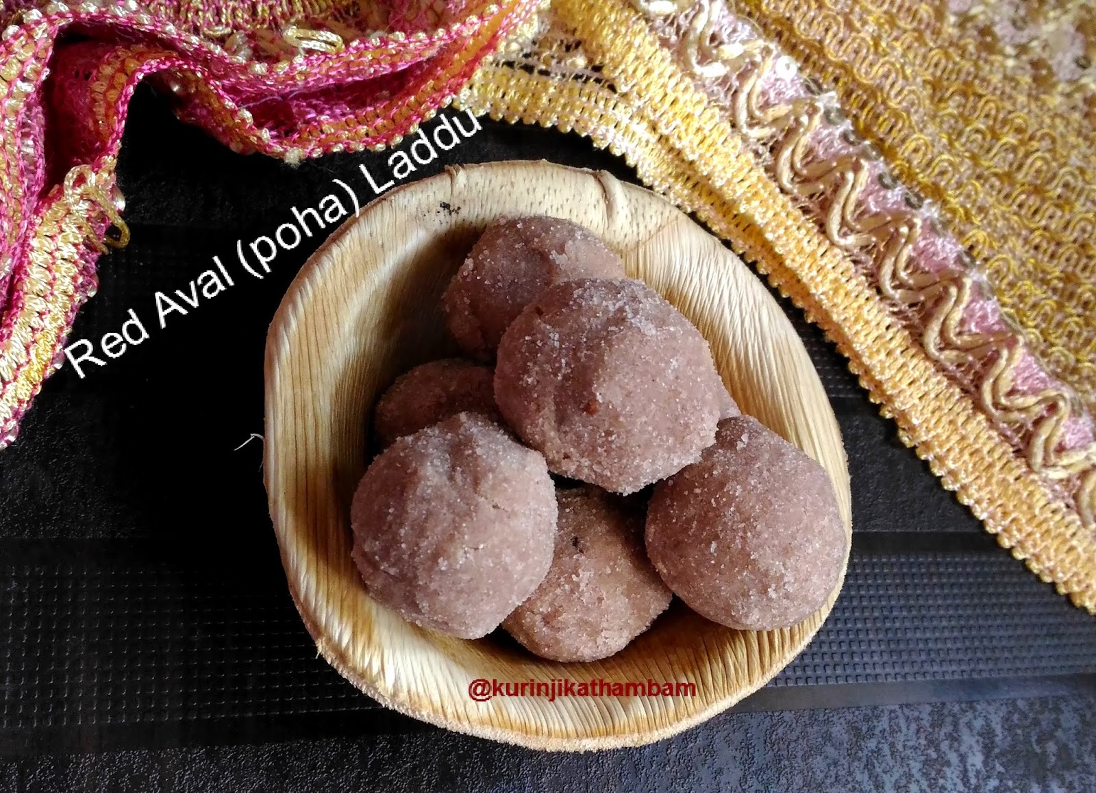 Red Aval (poha) Laddu Recipe | Gokulashtami Recipes ~ Kurinji Kathambam