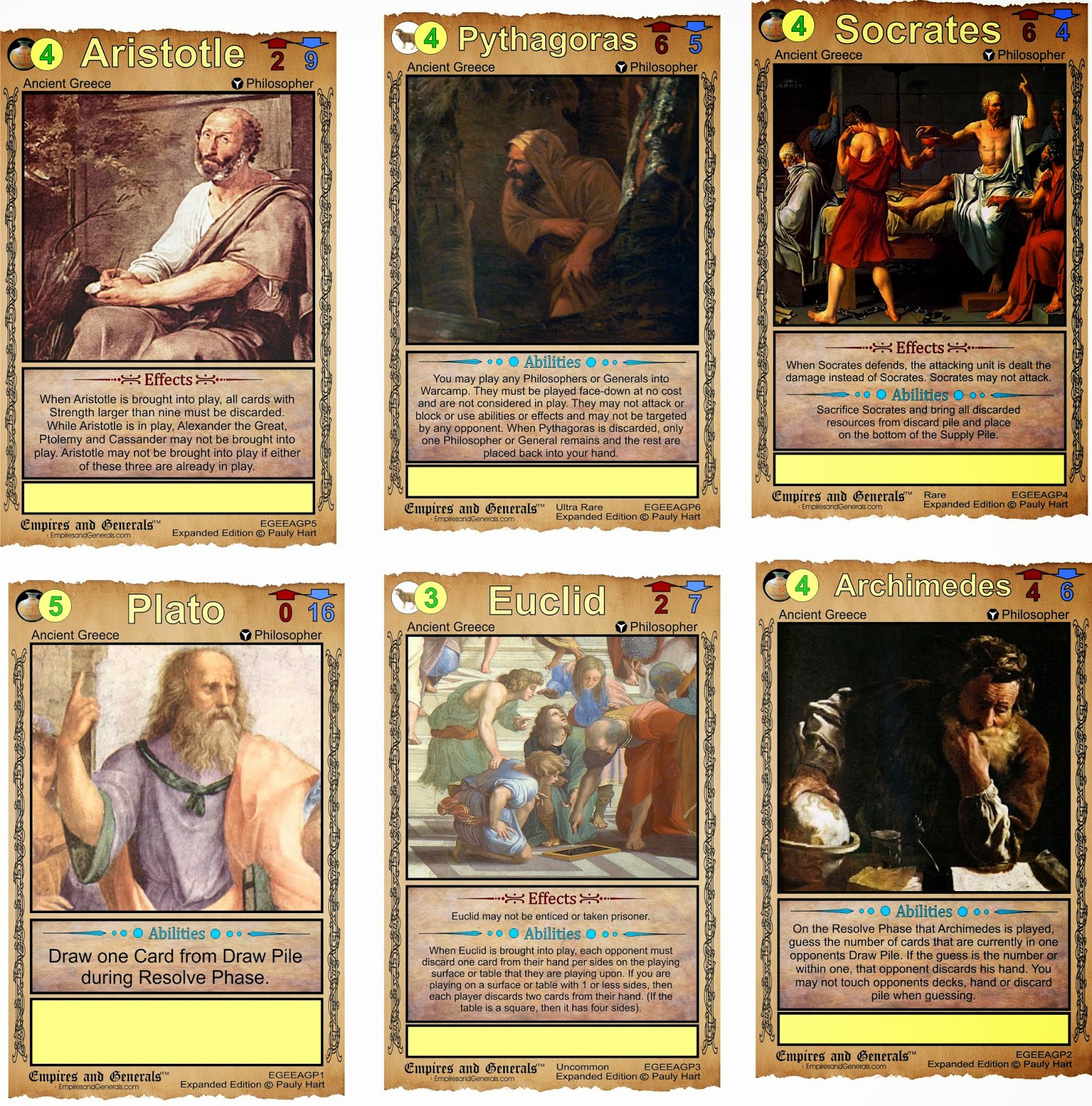Cards by Group | Empires and Generals: Ancient Greece