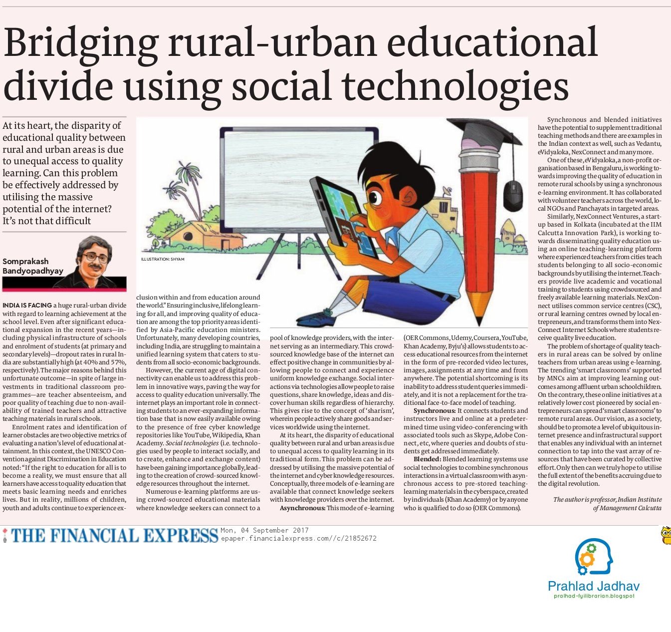 FYI@Librarian: Bridging rural urban educational divide using social ...