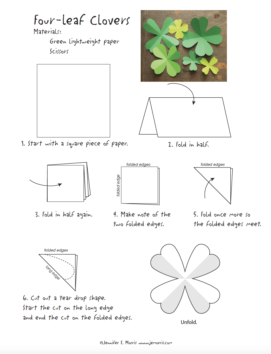 How to Cut Out Paper Shamrocks