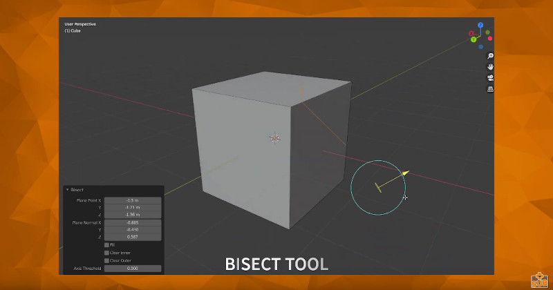Blender-4d: L'outil Bisect dans Blender
