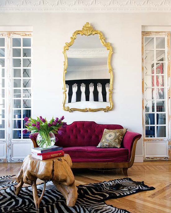 Eye For Design: Burgundy Colored Interiors, On Trend and Beautiful