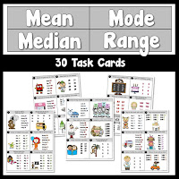 Mean Median Mode Range Task Cards | Teacher's Take-Out