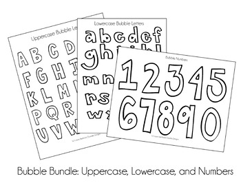 Bubble Letters And Numbers - Formal Letter