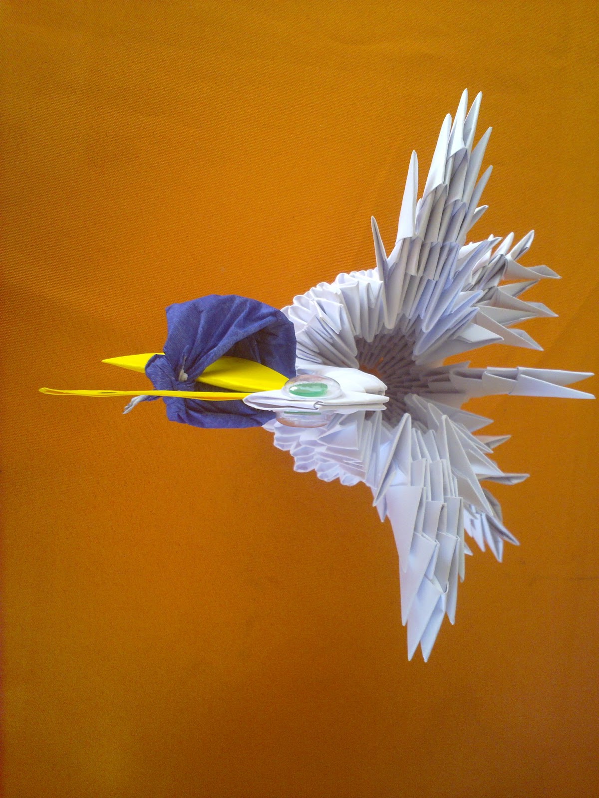 fifirixtras handmade: origami paper stork carring a baby new born ...