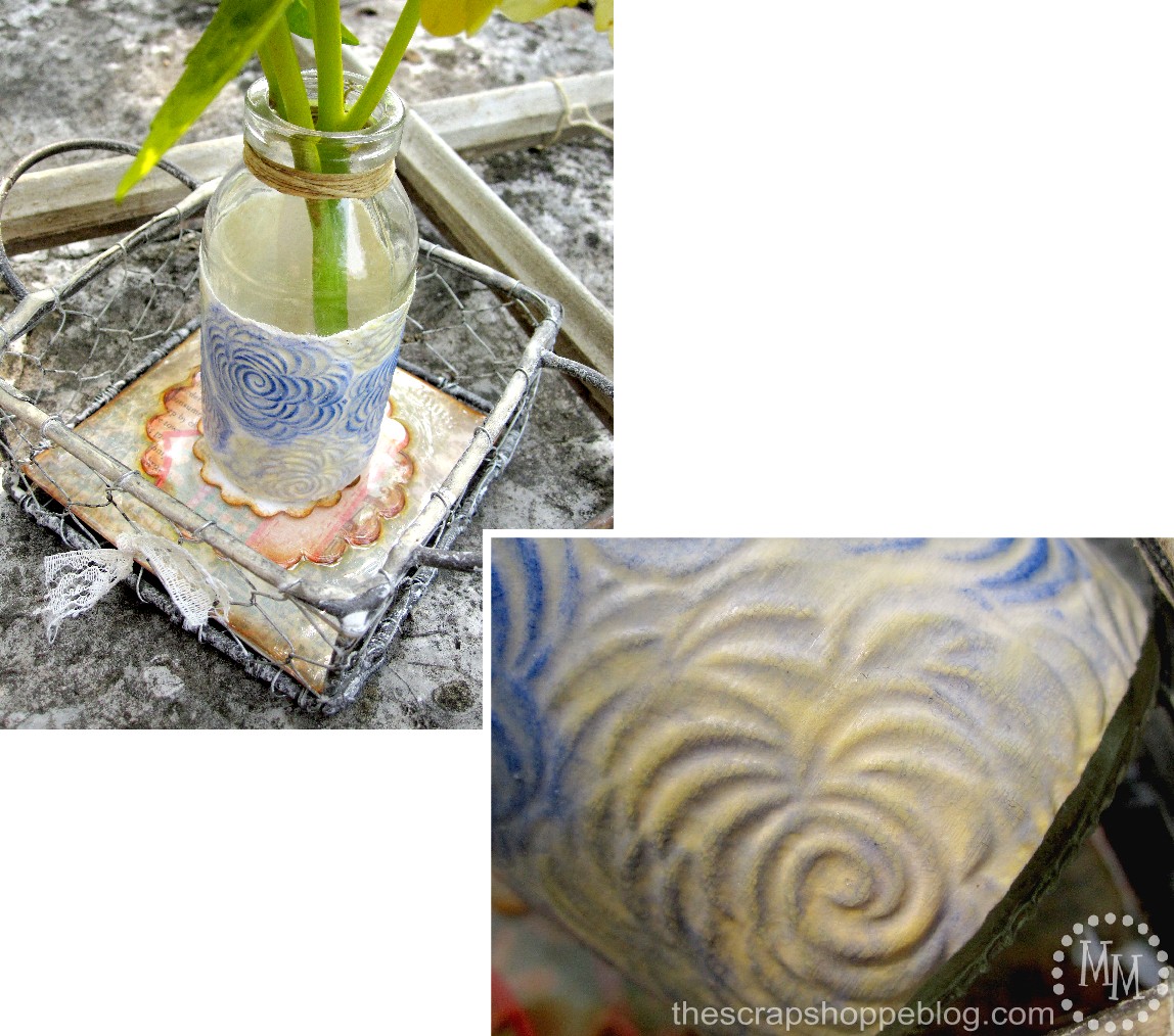 Mod Podge Vases & Coaster - The Scrap Shoppe