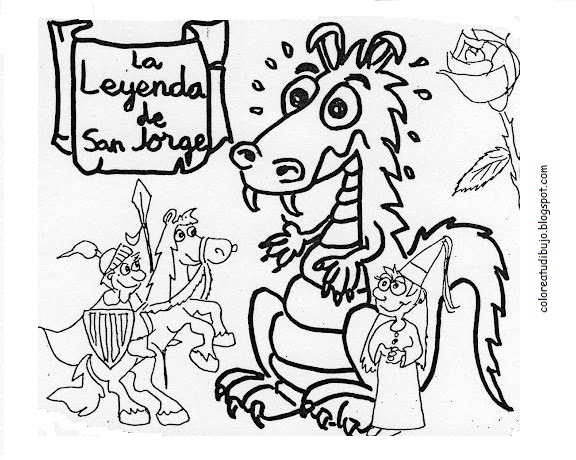 🎨Dia de San Jorge para colorear y pintar📅 - COLOREA TUS DIBUJOS
