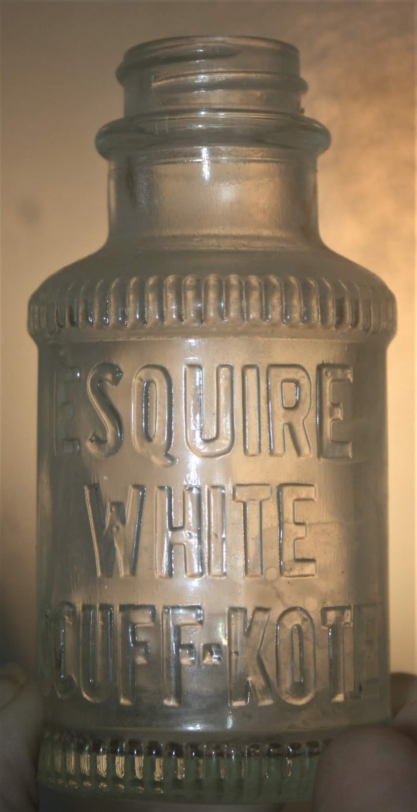 TreasureGuide's Bottle Barn: Esquire Shoe Polish Embossed Bottles ...