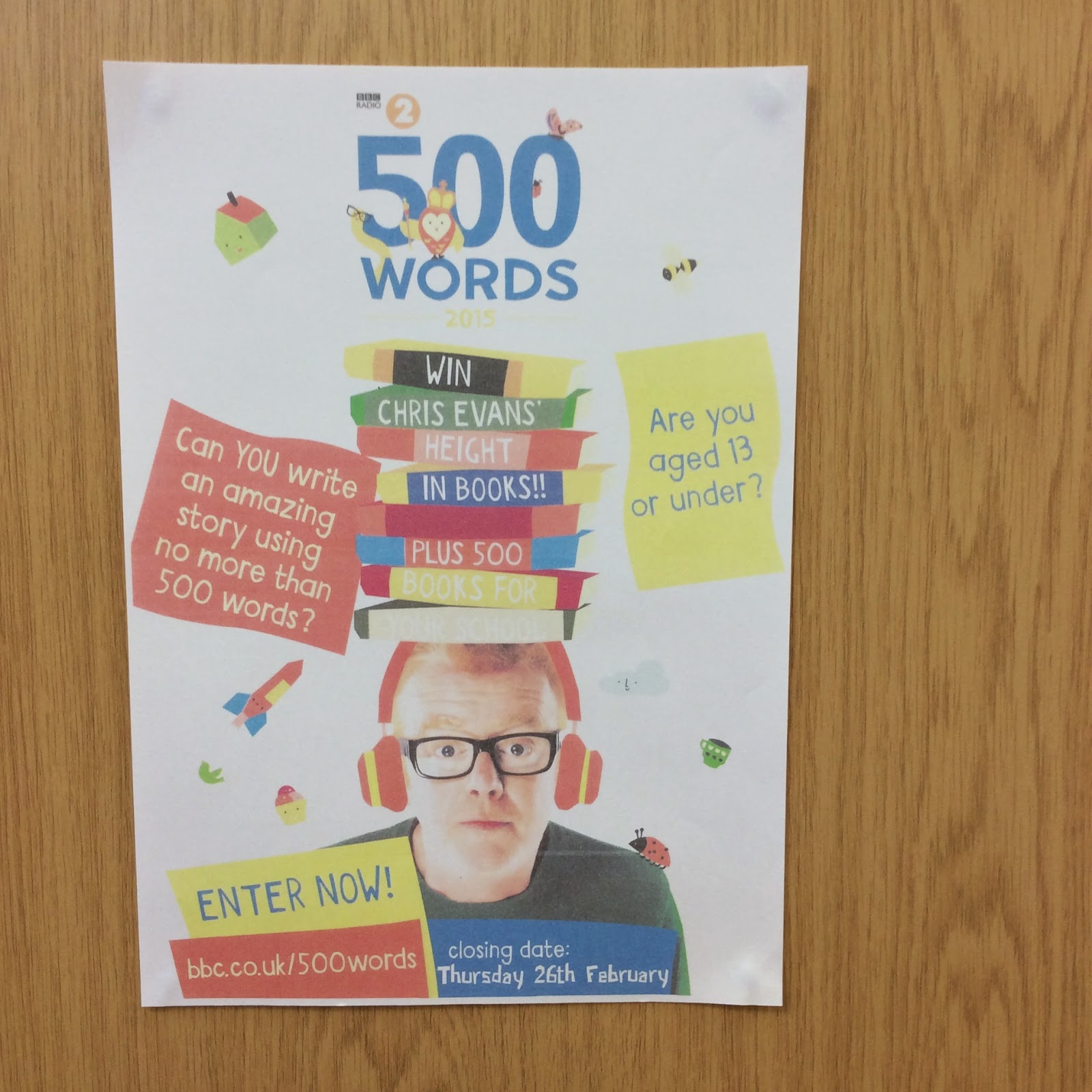 BBC Radio 2 500 Words Short Story Competition :: Hilldene Primary Library
