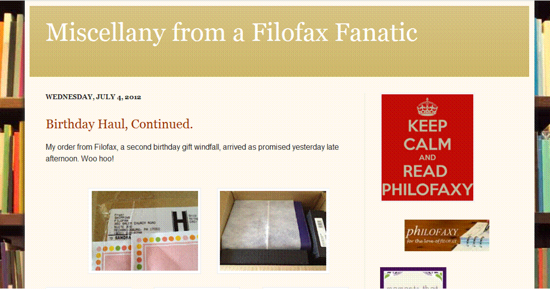 My Life All in One Place: Filofax Blog of the Week: Miscellany from a ...