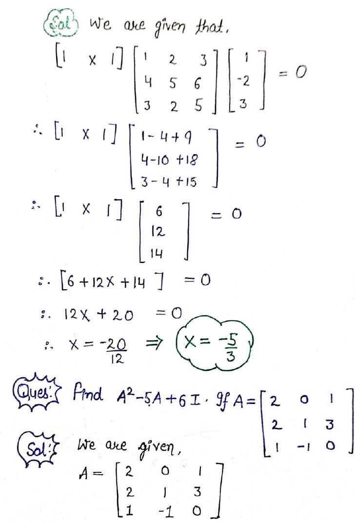 CH 3 - Matrices - Plus Two