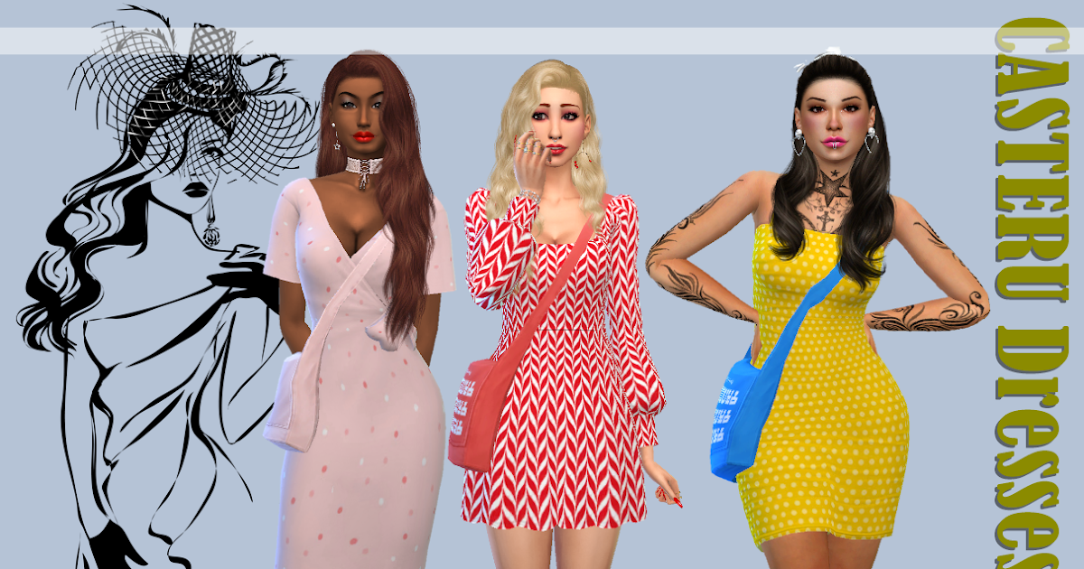 Annett's Sims 4 Welt: CASTERU Dresses * Recolors