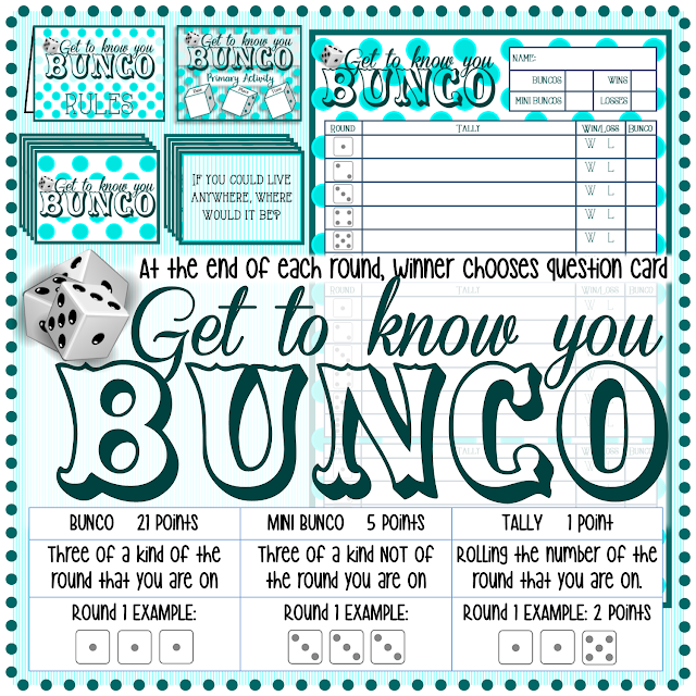 Primary Activity Ideas: Get To Know You Bunco - Activity Days - "Social ...
