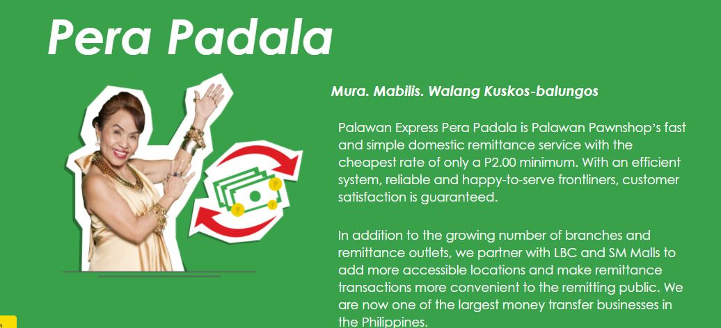 List of Palawan Pawnshop Palawan Express Pera Paadala Services