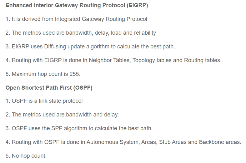 Comparison Between Different Routing Protocols RIP, EIGRP and OSPF ...