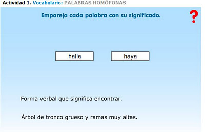 Recomendaciones Anto: Lengua 5º: Palabras homófonas