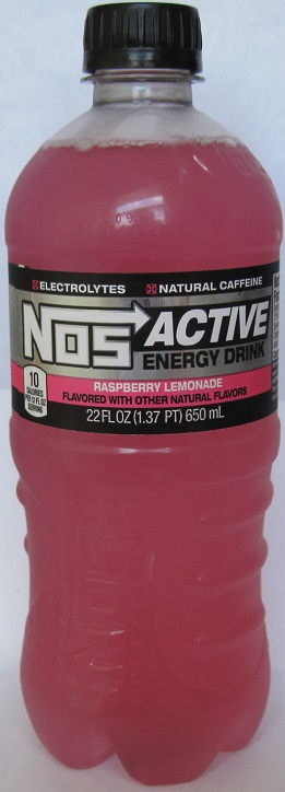 Caffeine King: NOS Active Raspberry Lemonade Energy Drink Review