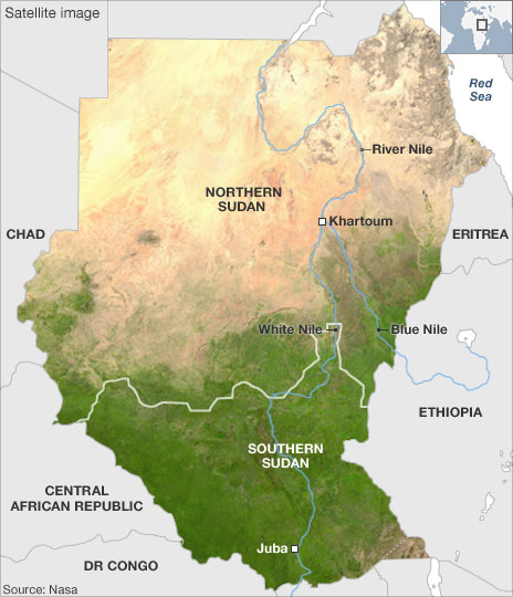 Sudan Map Pictures and Information