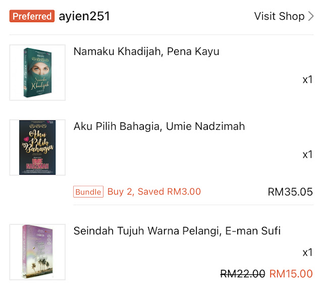 First Time Beli Novel Di Shopee