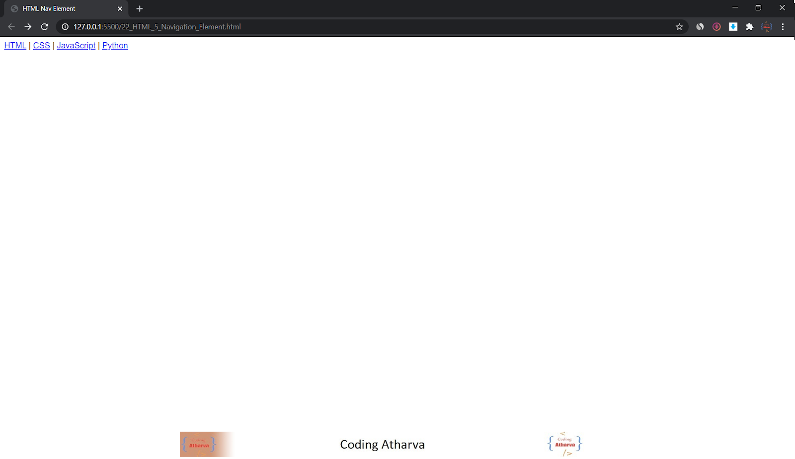 22 Program To Demonstrate Nav Element In Html ~ Coding Atharva
