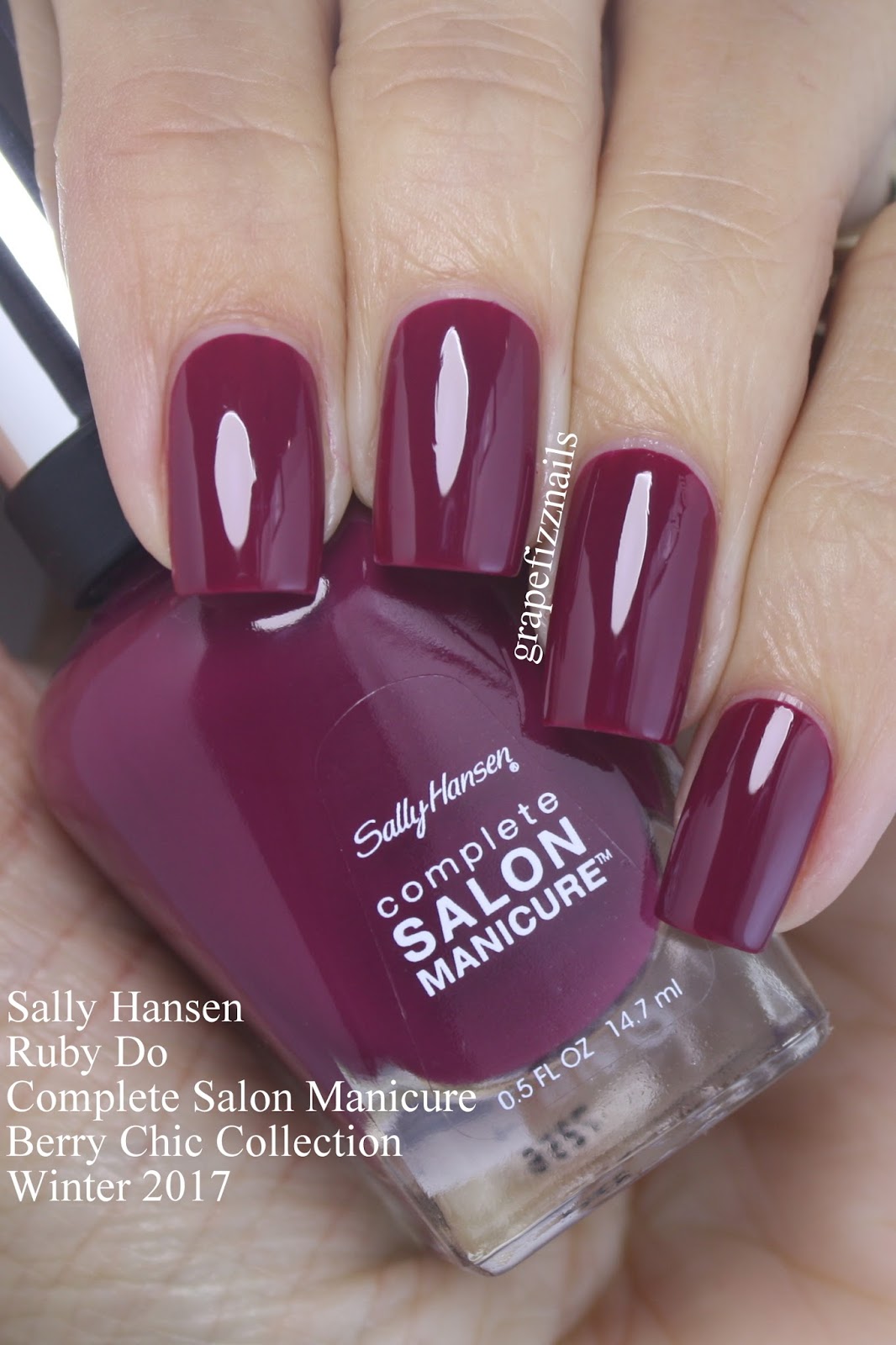 Grape Fizz Nails: Sally Hansen Berry Chic Collection, Holiday 2017