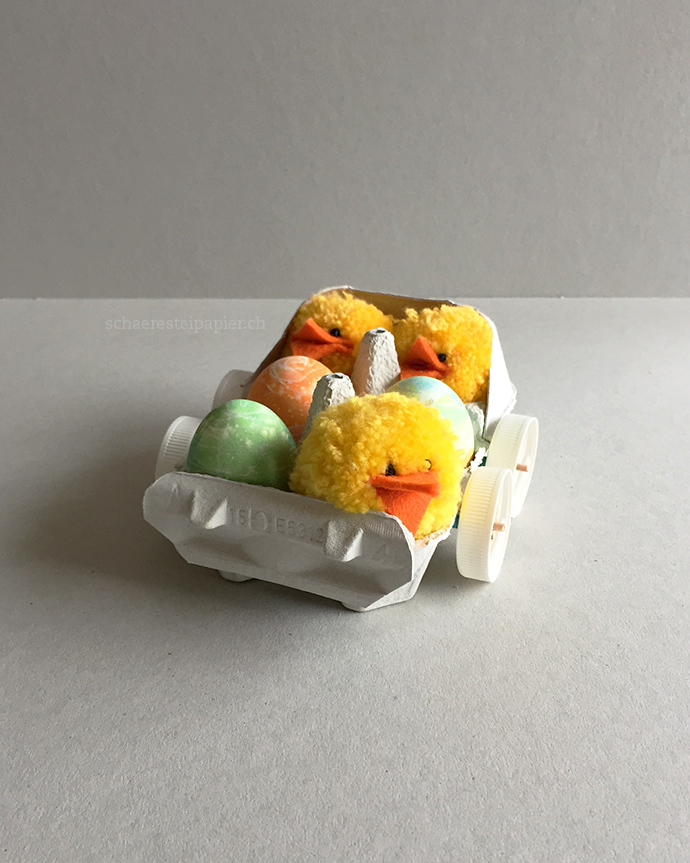 schaeresteipapier: Egg Racer - das Auto für auf den Ostertisch