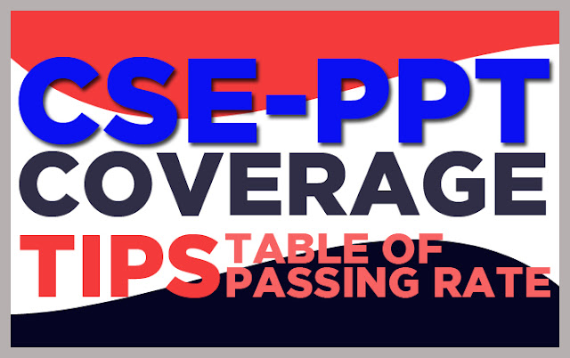 CSE-PPT Coverage, Tips and Table of Passing Rate. - PH Trending