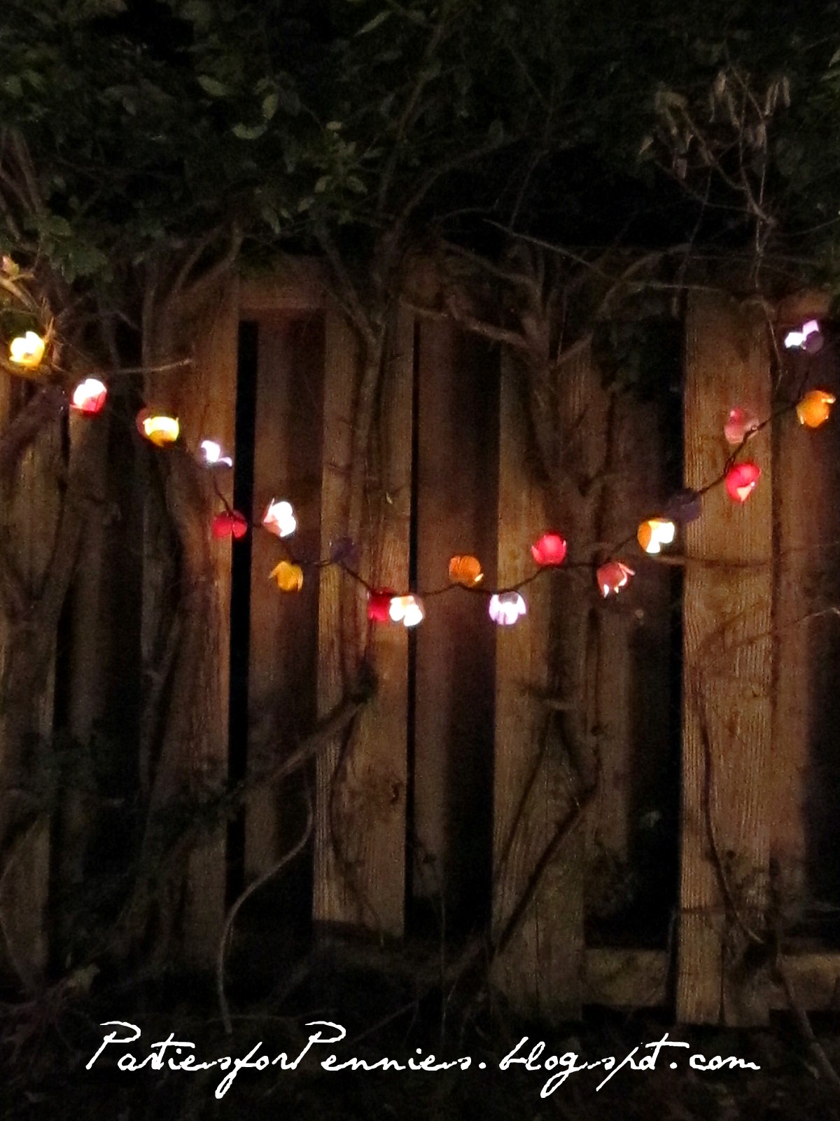 DIY Flower String Lights - Parties for Pennies