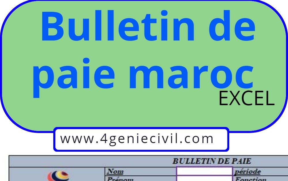 bulletin de paie maroc excel