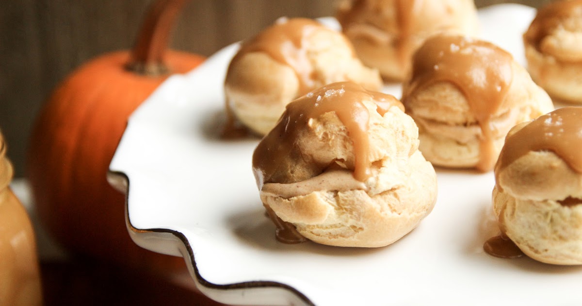 Pumpkin Cream Puffs with Maple Caramel Glaze - Confessions of a ...