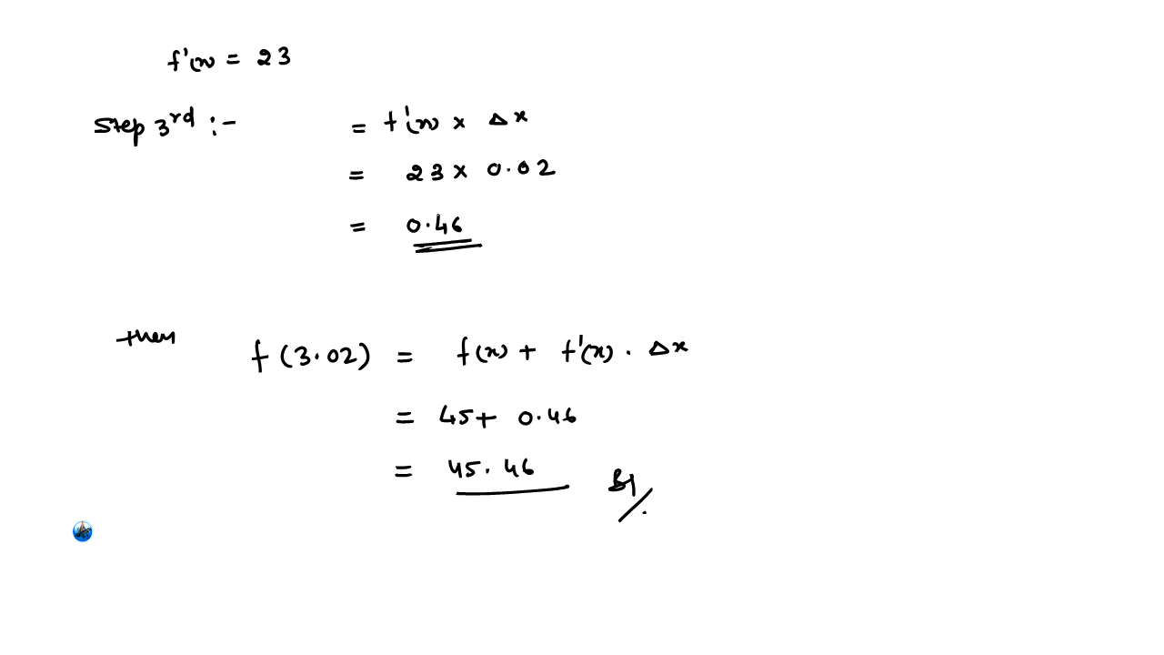 सन्निकट मान ज्ञात करो | Find approximate value | if f(x) = 𝟑𝐱^𝟐+𝟓𝒙+𝟑 ...
