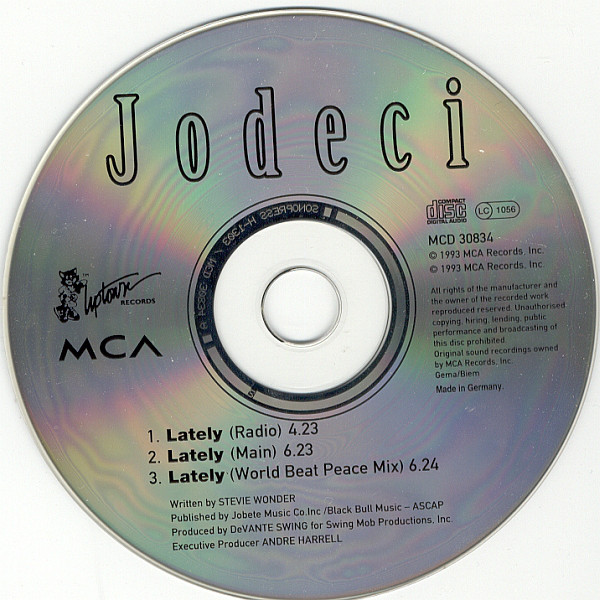 NJ4Life: Jodeci ‎– Lately (CDS) (1993)
