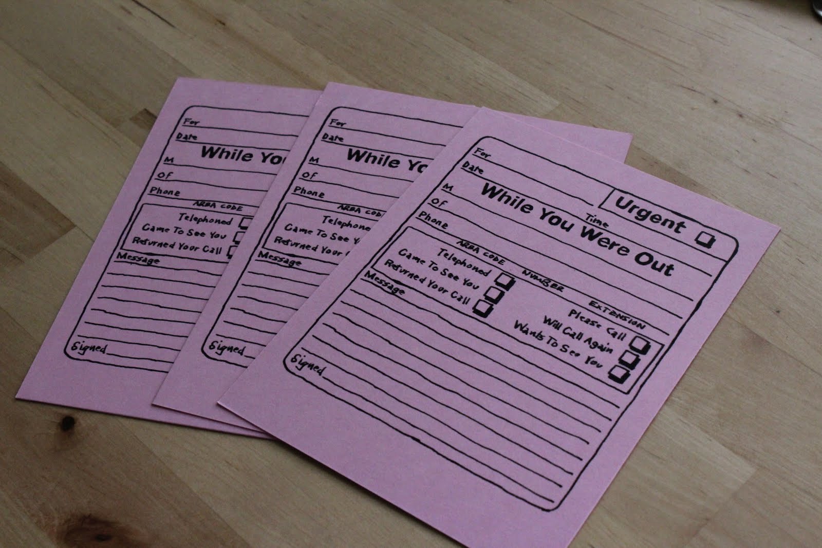 Delphine Bedient's Electronic Moleskine: While You Were Out postcards