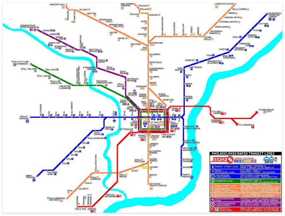 Philly & Stuff: Philadelphia Studies - Philadelphia Subway Map Based ...