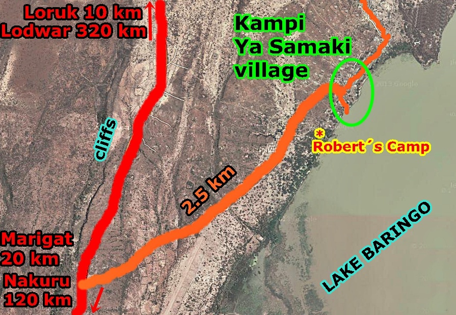 Backpacking Kenya. Lake Baringo, relaxing and local life.