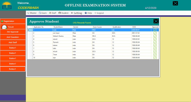 Offline Examination System in VB.NET project with SQL Server Database ...